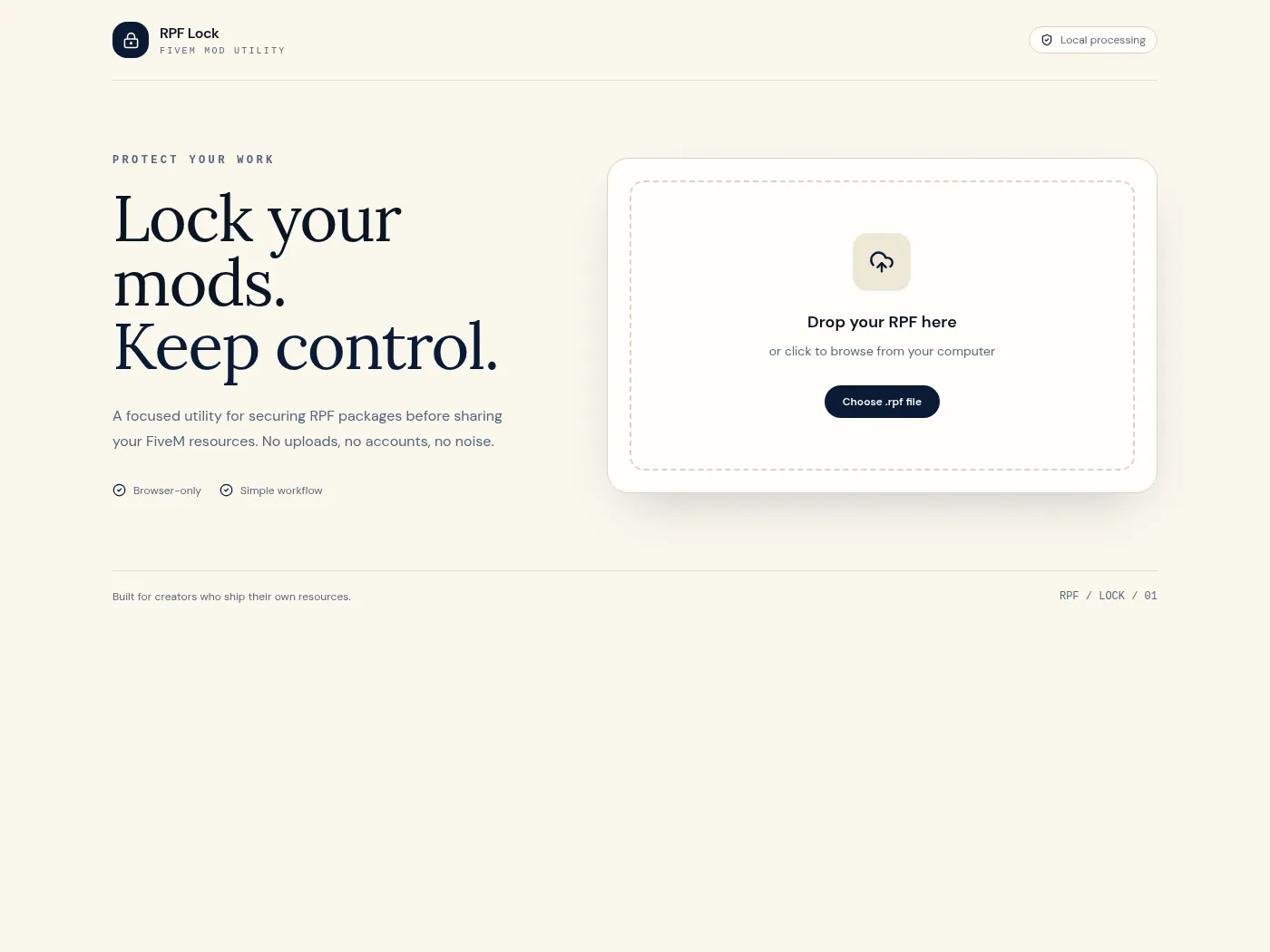 RPF Lock Utility