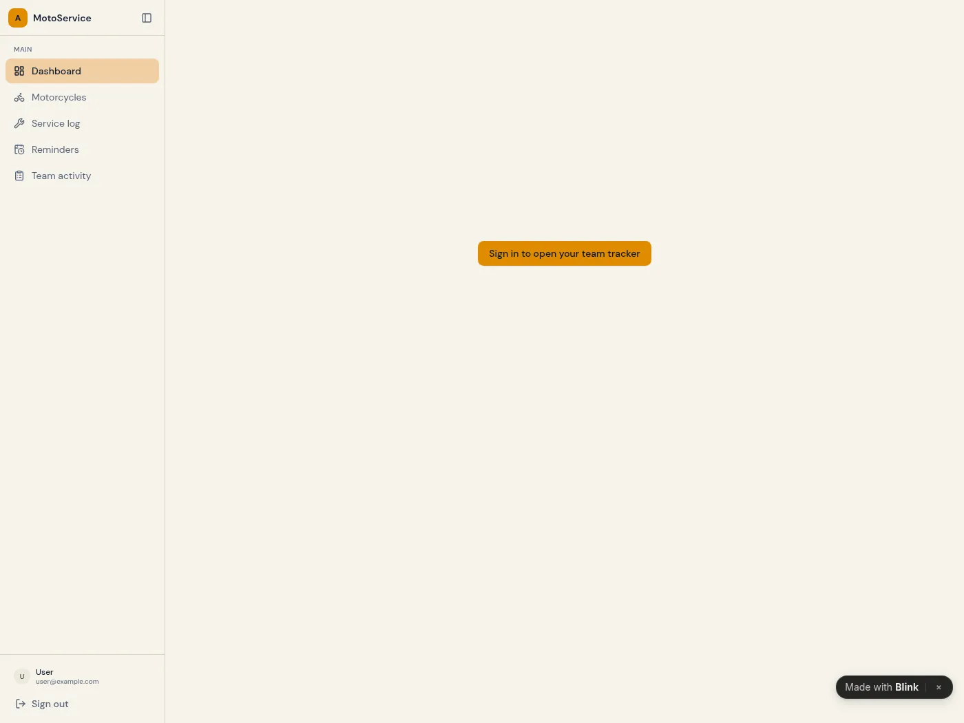 MotoService Tracker