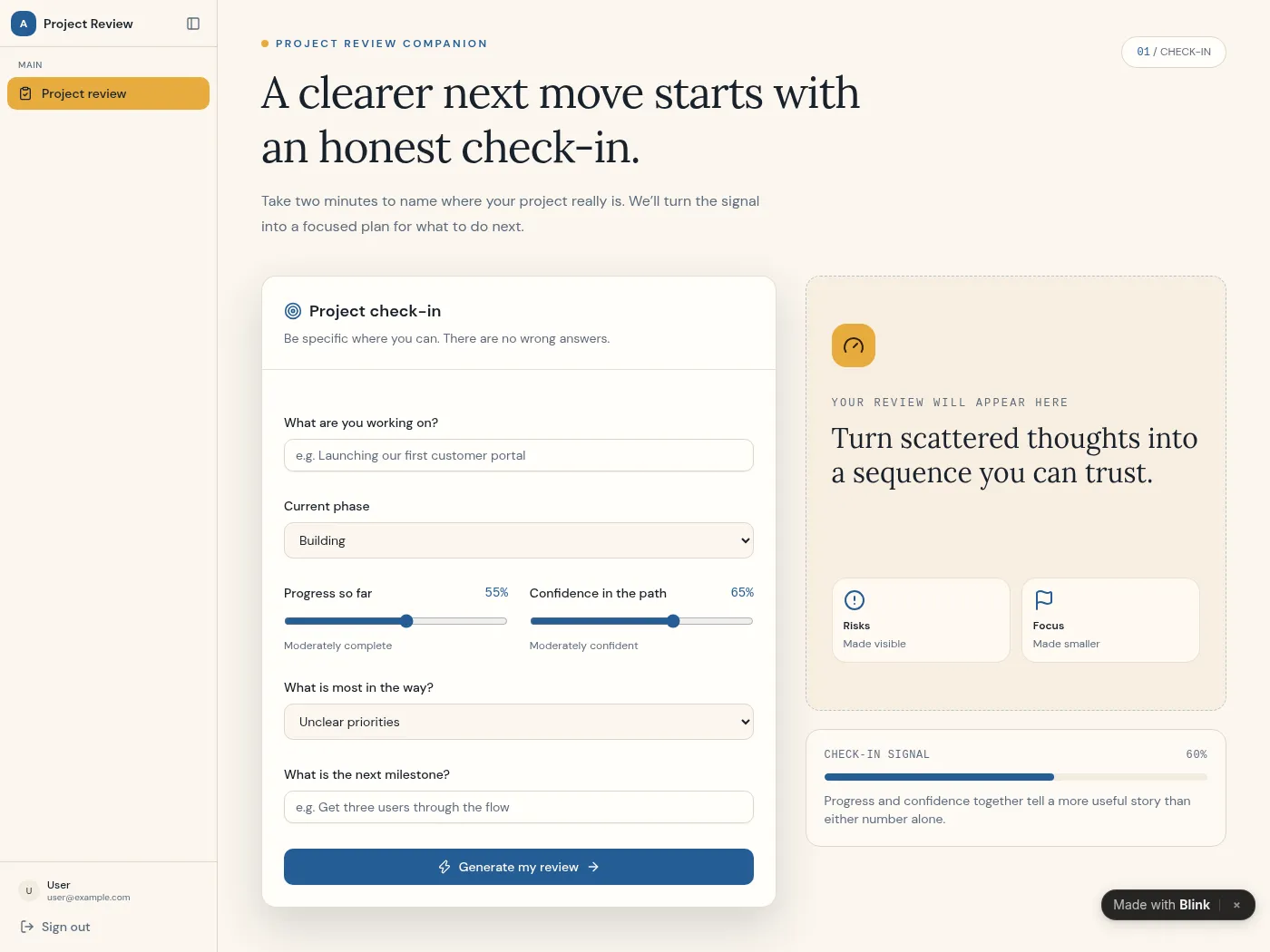 Project Review Companion