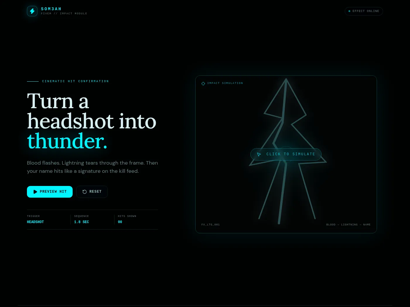 Lightning Hit FX for FiveM