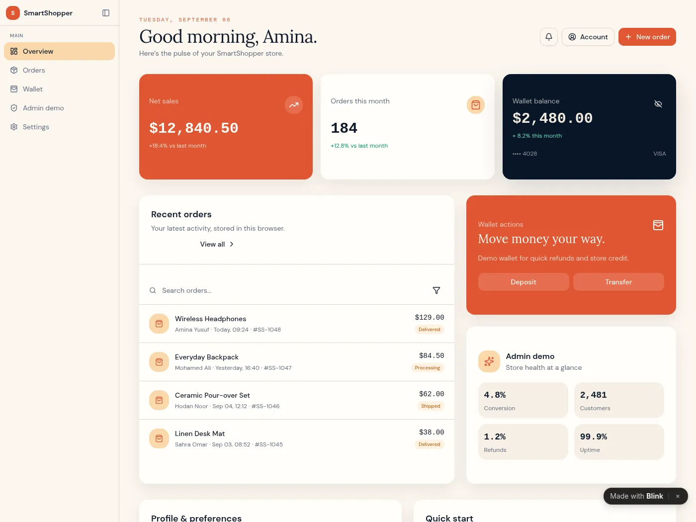 SmartShopper Dashboard