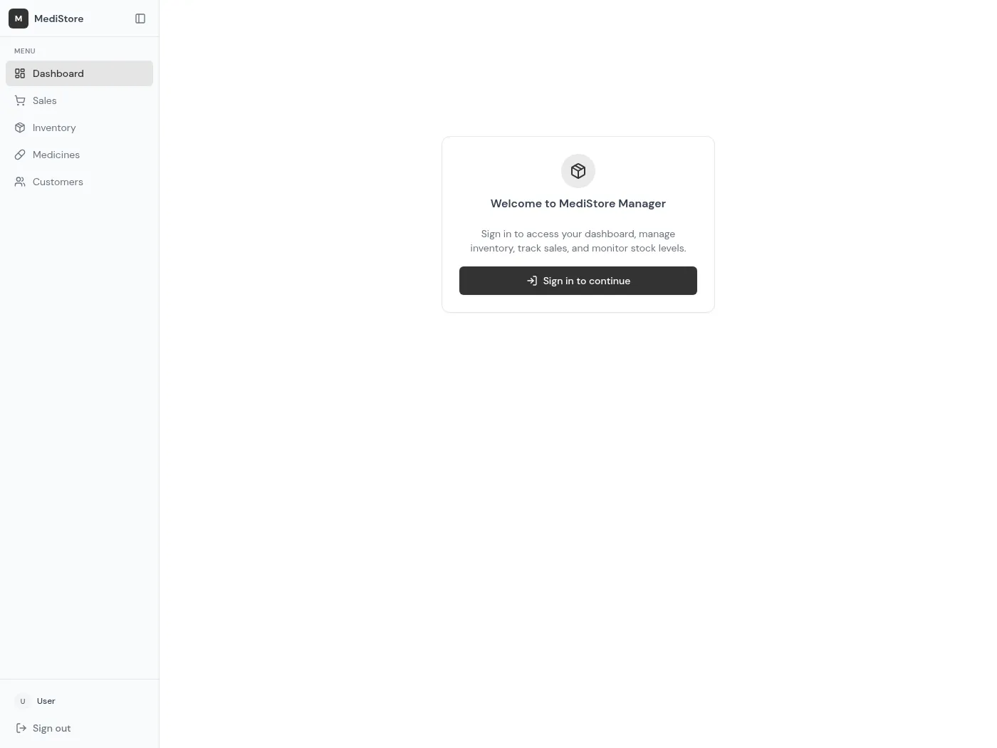 MediStore Manager