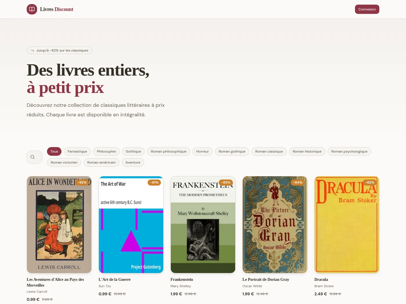 Livres Discount App