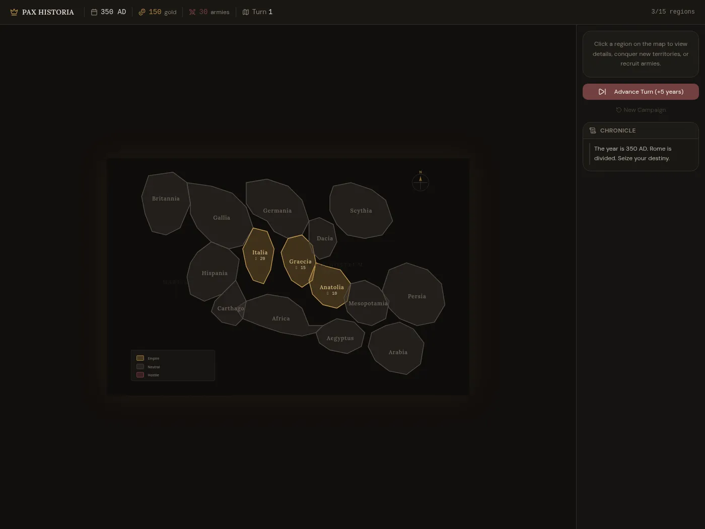 Pax Historia Web Clone