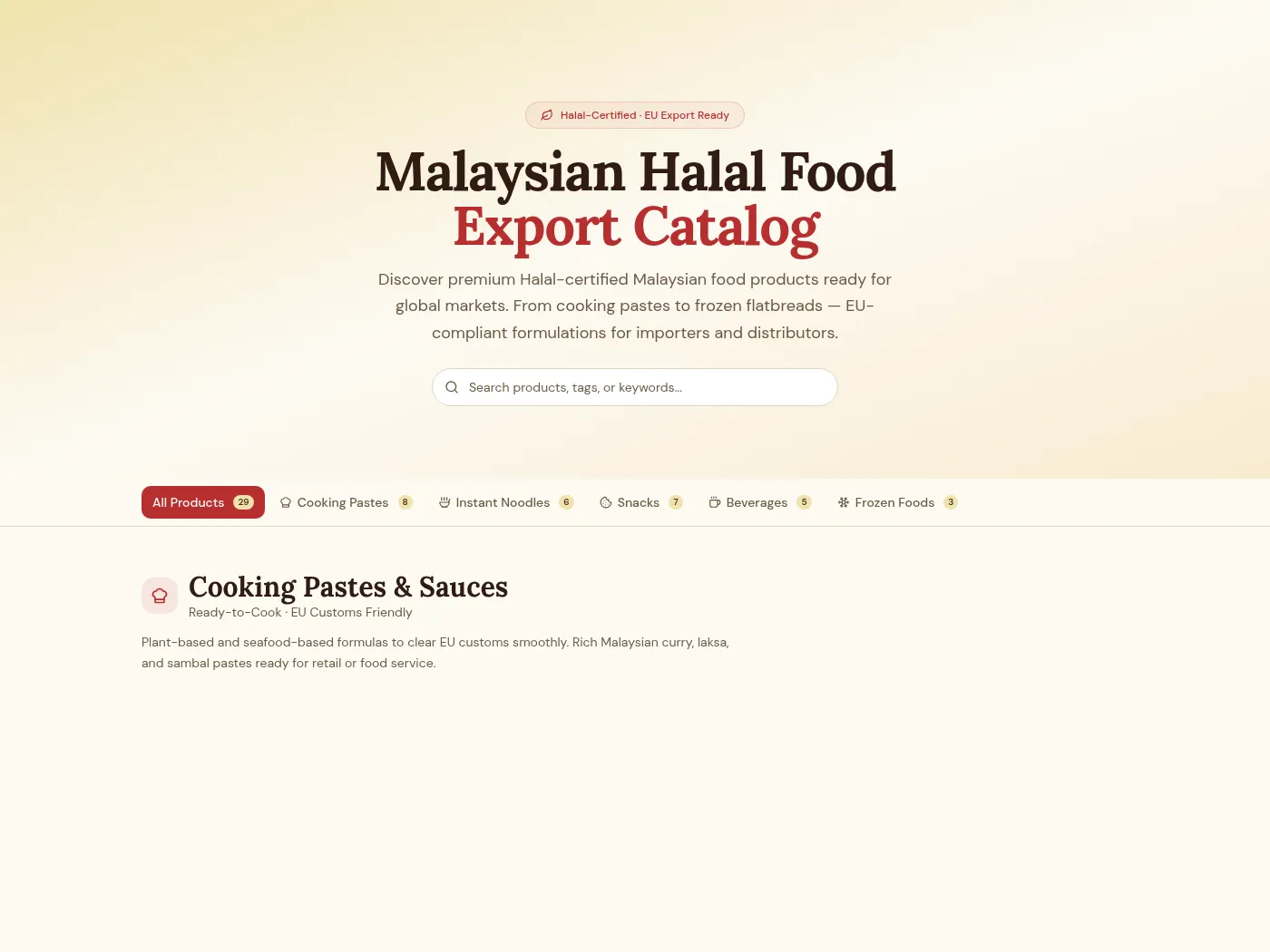 Halal Export Catalog