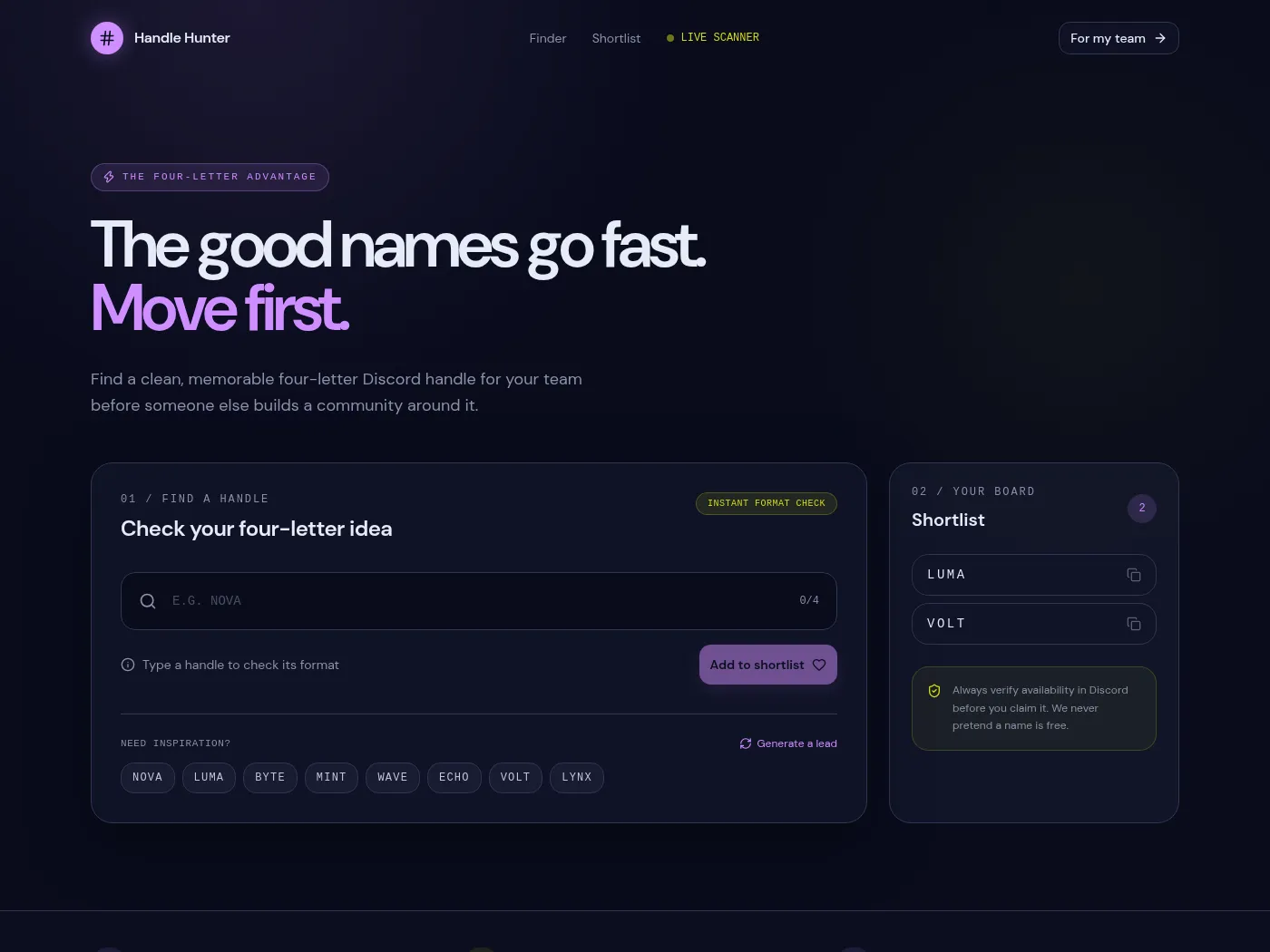 Discord Handle Hunter