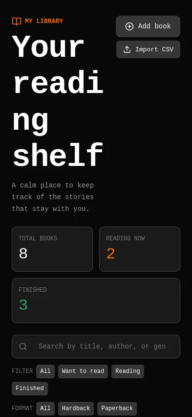MyLibrary Tracker