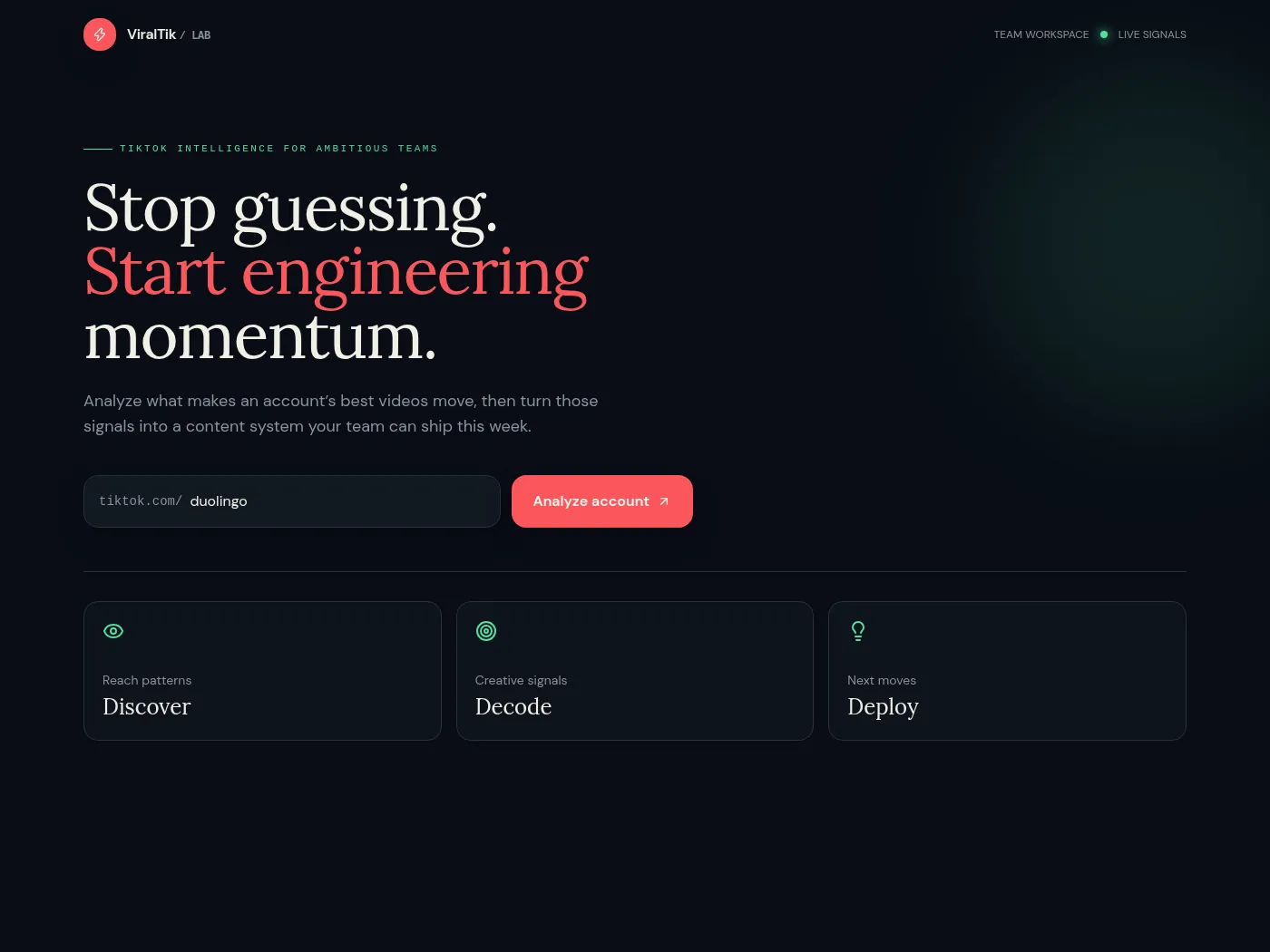 ViralTik Strategy Analyzer