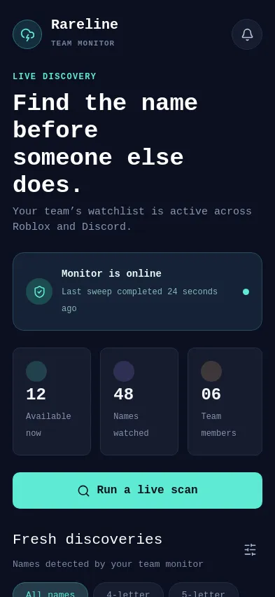 Username Hunter Mobile