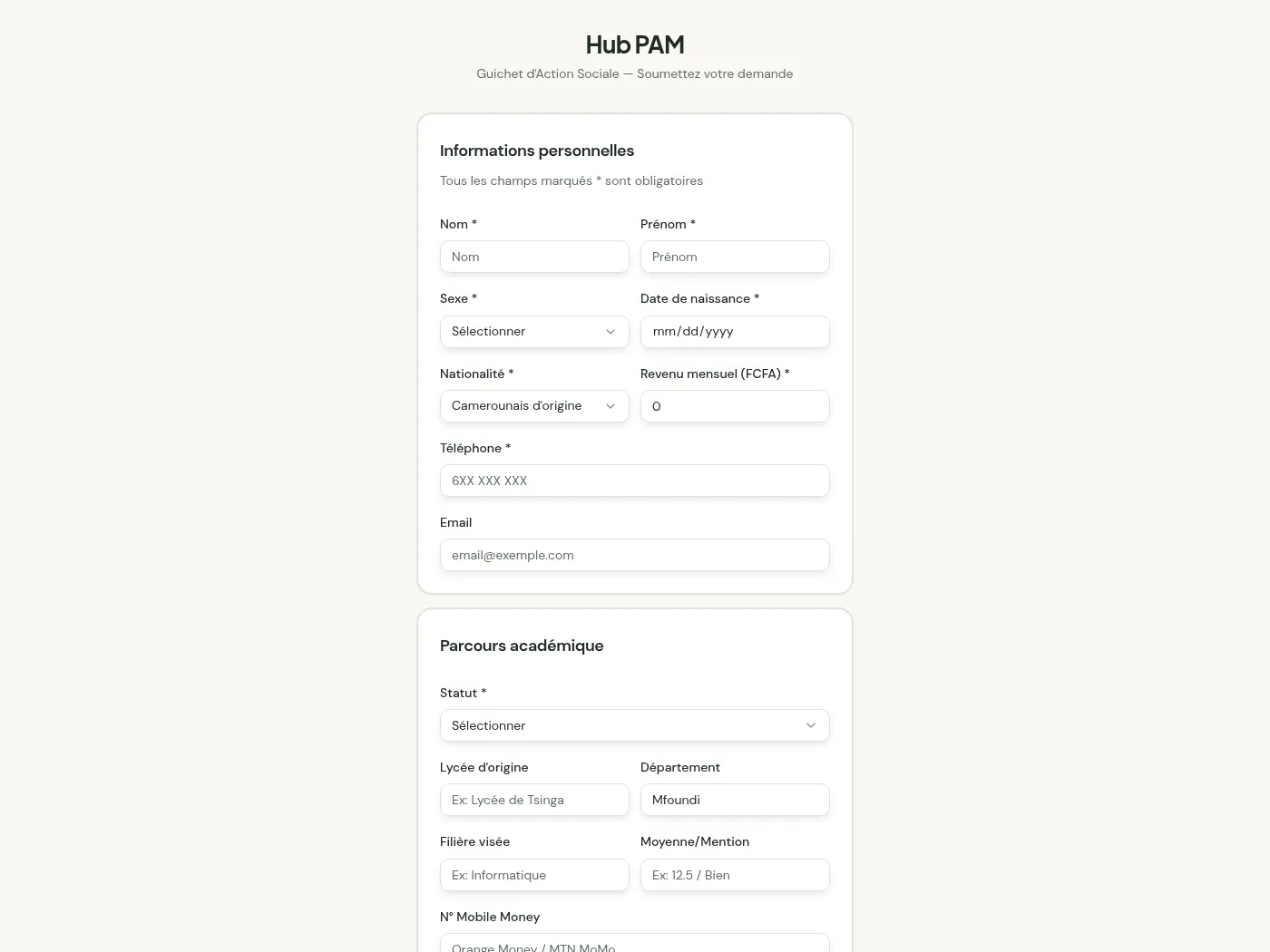 Hub PAM Social CRM