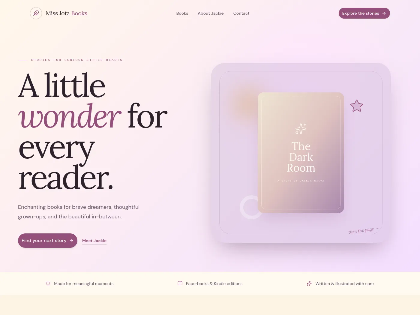 Miss Jota Books Website