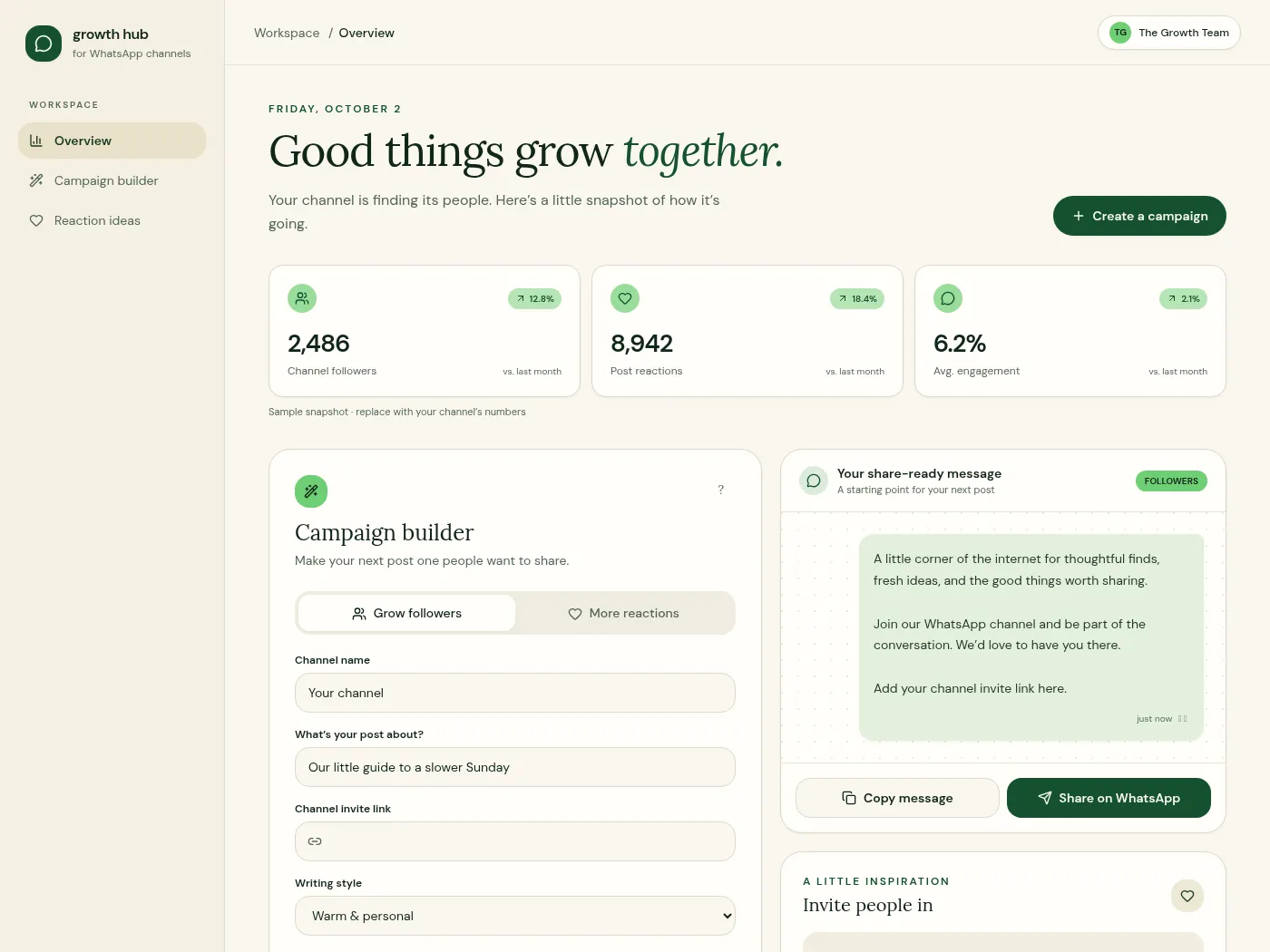 WhatsApp Growth Hub