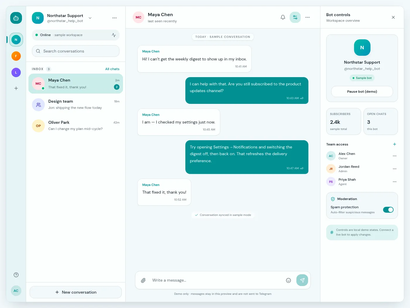 Telegram Bot Manager
