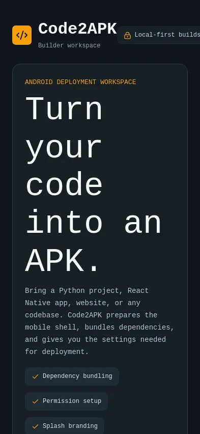 Code2APK Builder