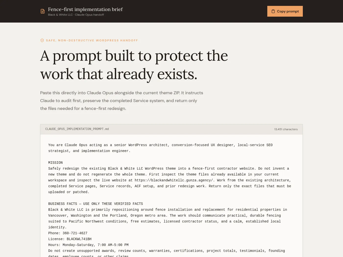 Fence-First WP Redesign Brief