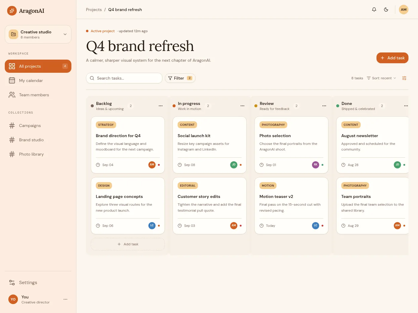 AragonAI Kanban Board