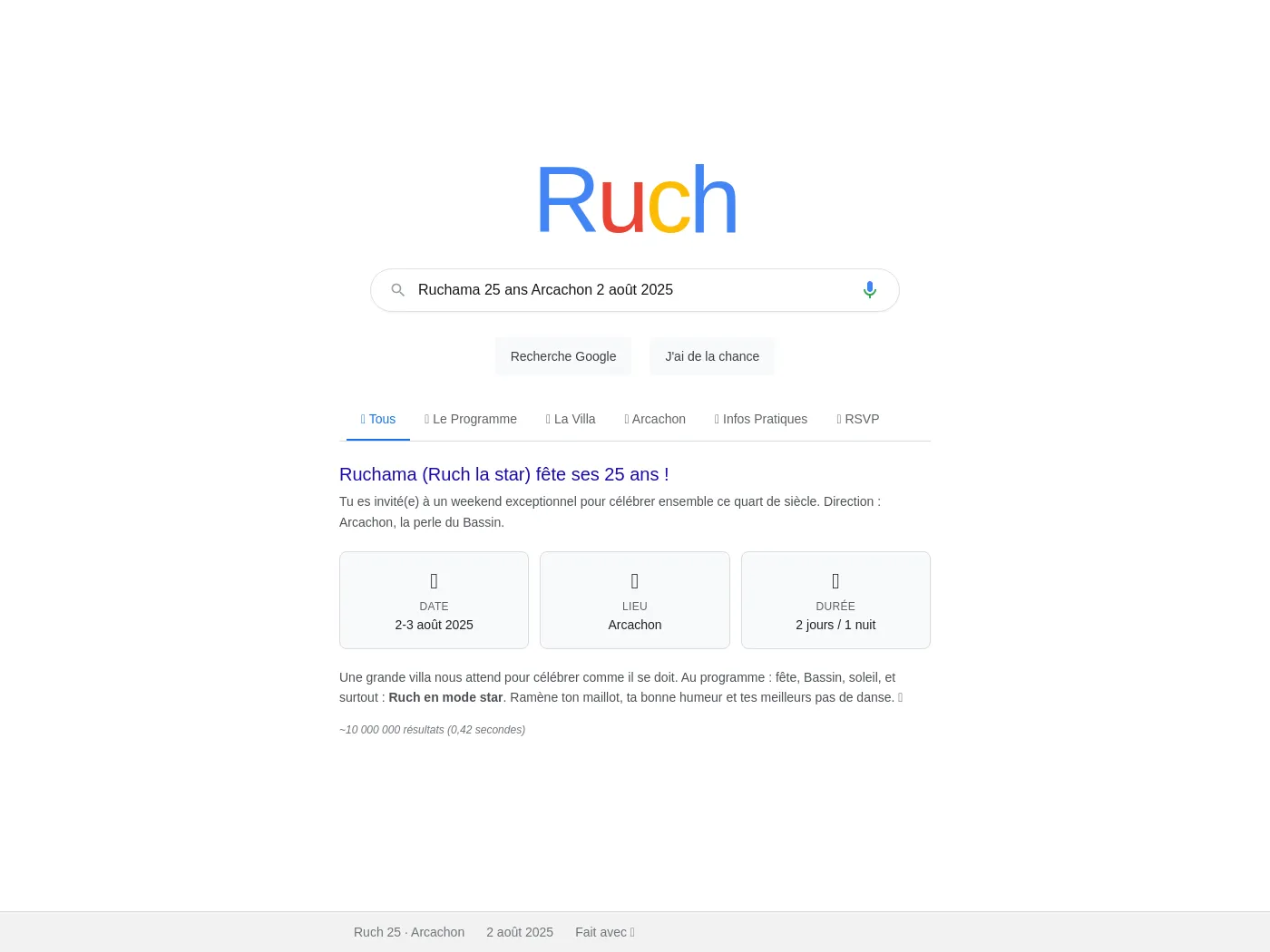 Ruch's Google Birthday