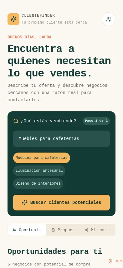 ClienteFinder Móvil