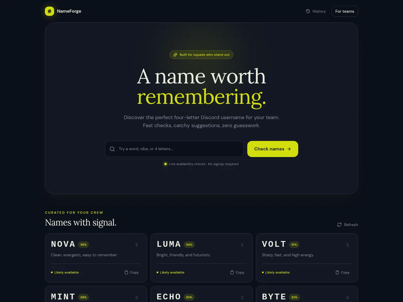 Discord Name Finder