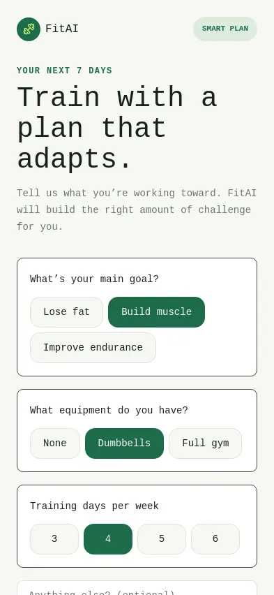 FitAI Workout Planner