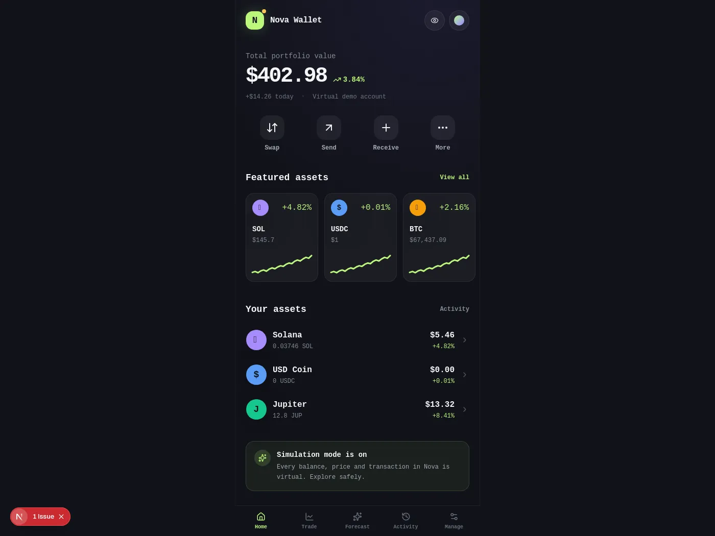 Nova Wallet Simulator