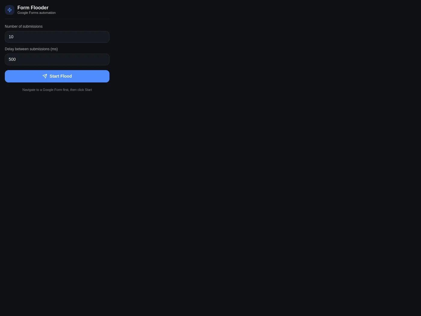 Form Flooder Extension