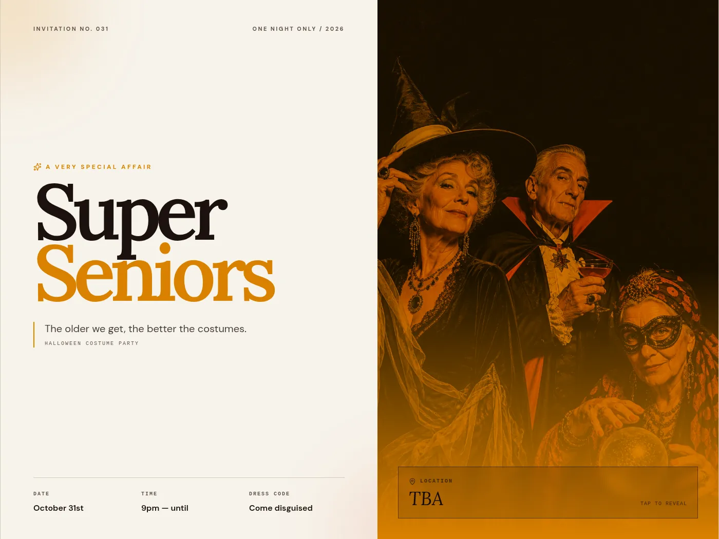 Super Seniors Party Flyer