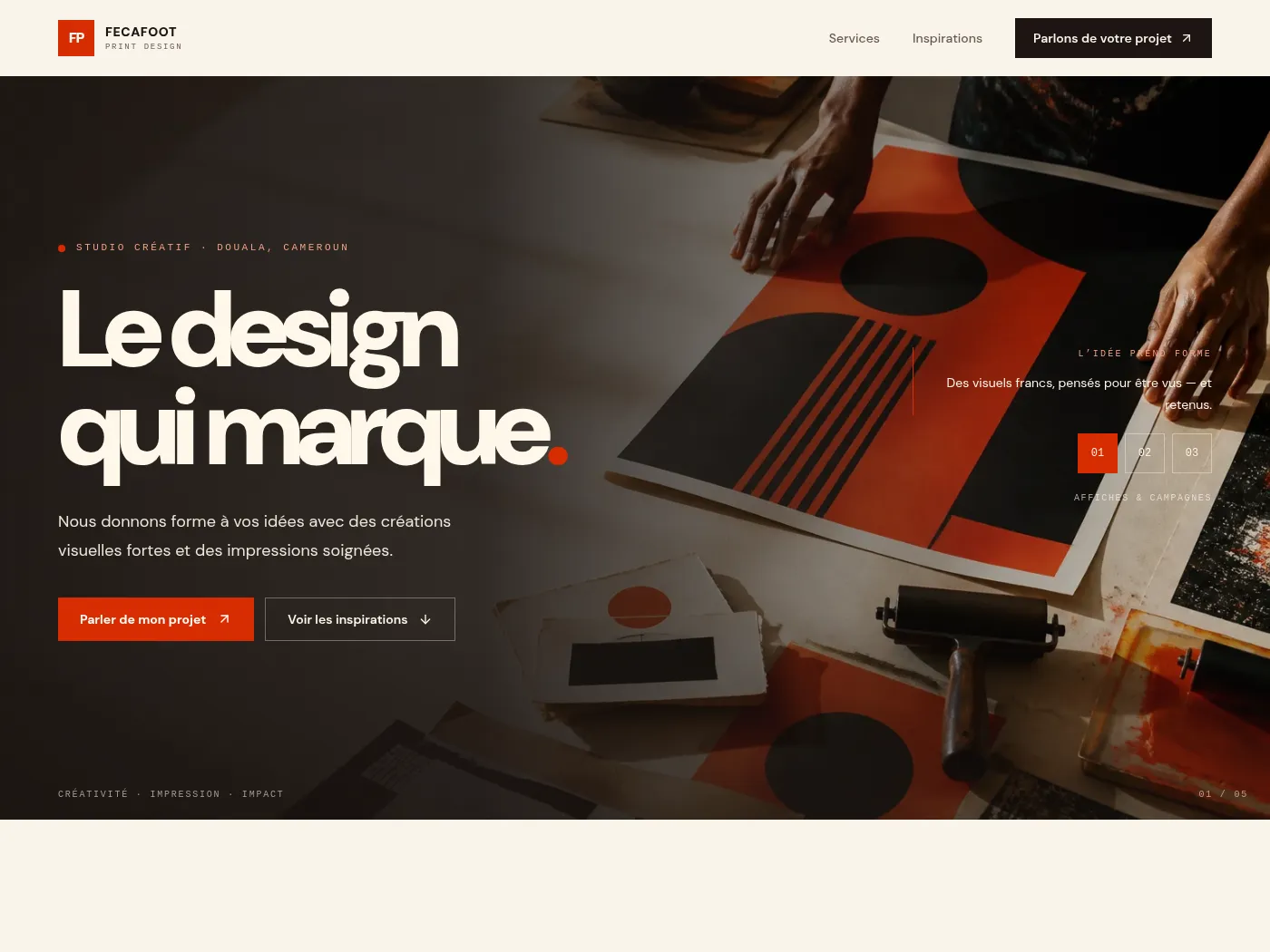 Fecafoot Print Design Site