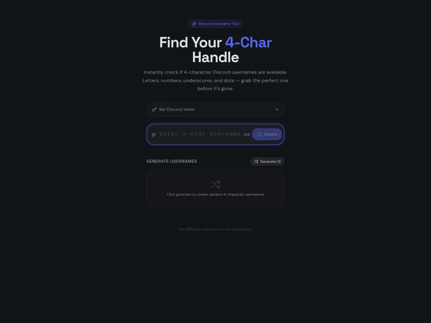 Discord Username Checker