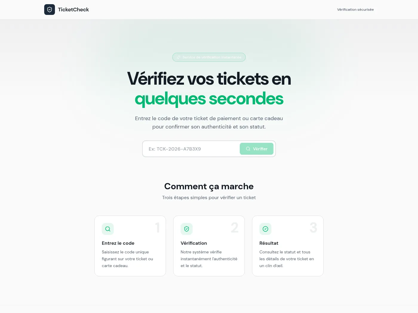 TicketCheck Web