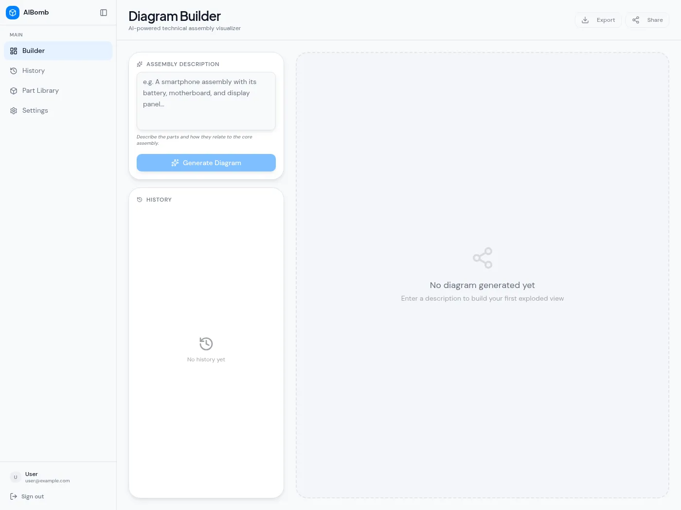 AIBomb Diagram Builder