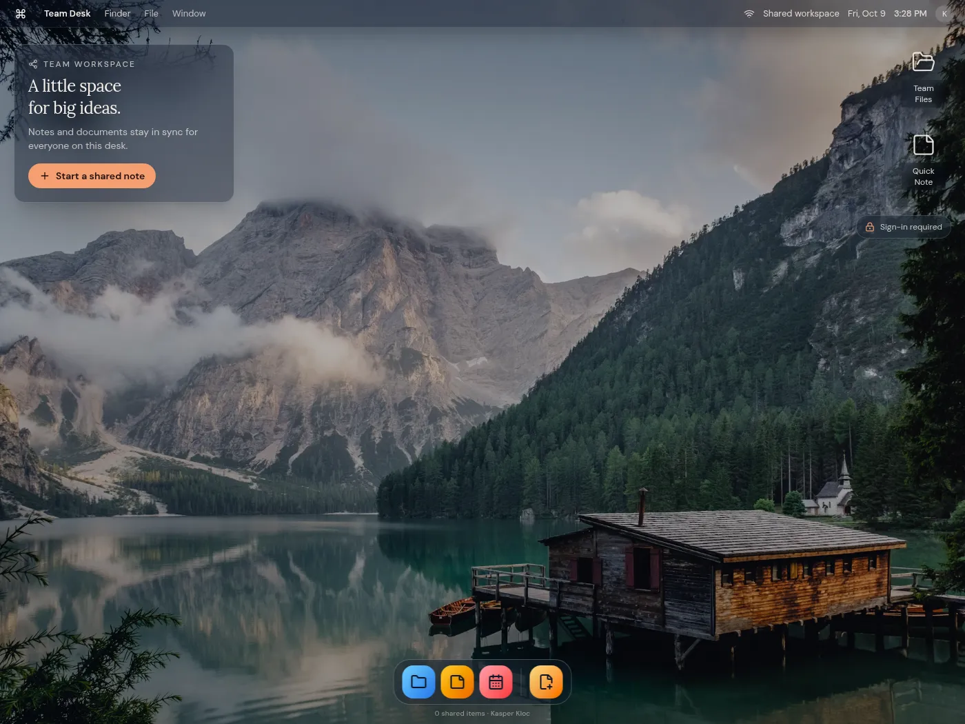 MacOS Team Desk