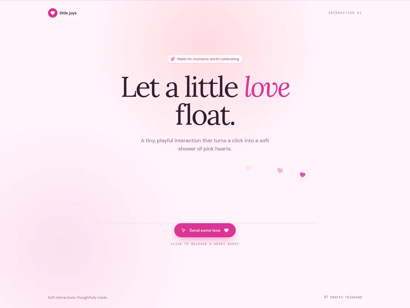 Floating Hearts Effect