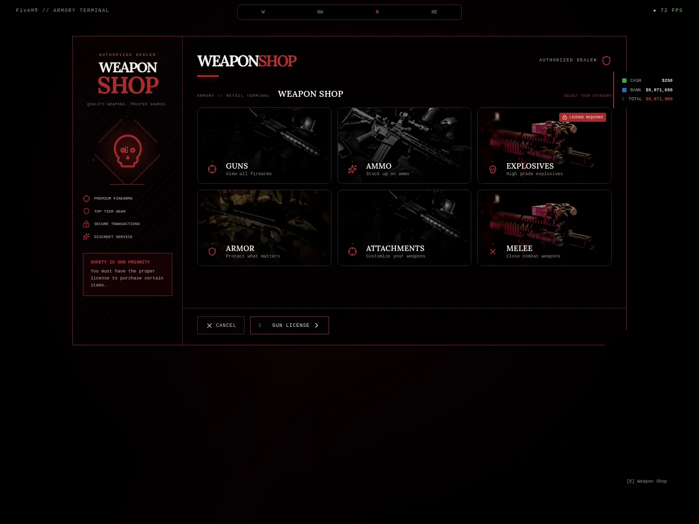 Weapon Shop NUI Revamp