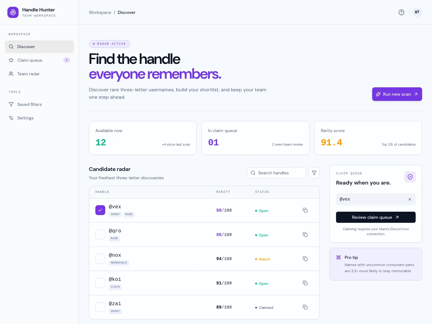 Discord Handle Hunter