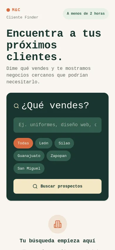 M&C Cliente Finder