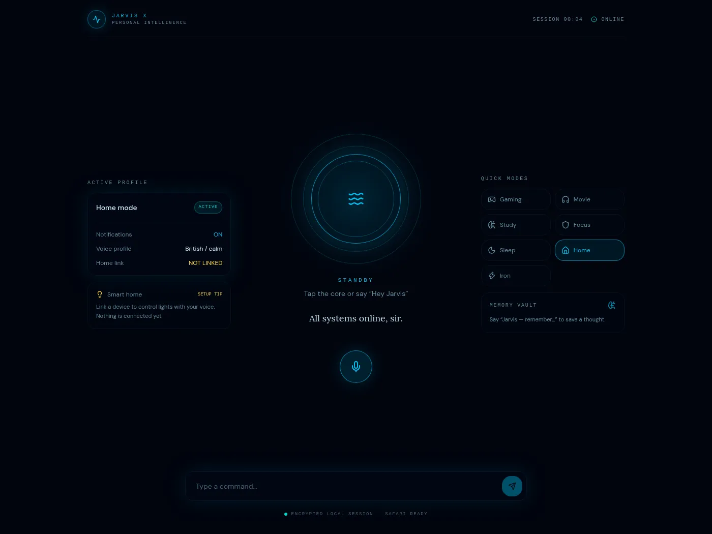 Jarvis X AI Voice Assistant