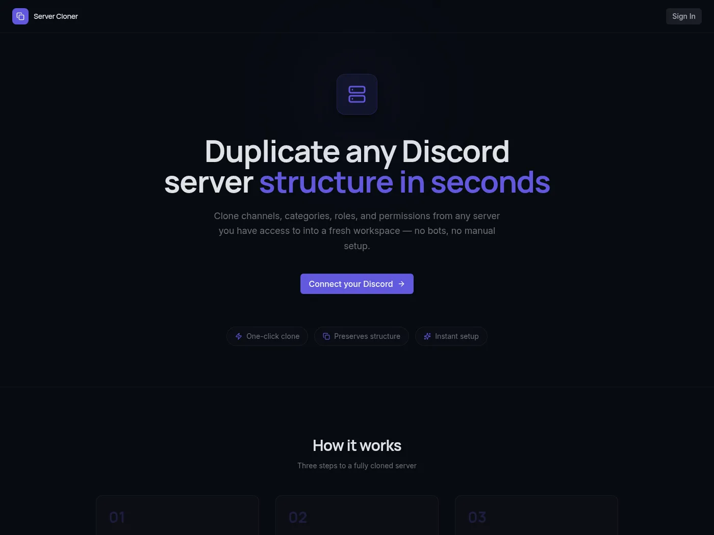 Discord Workspace Cloner