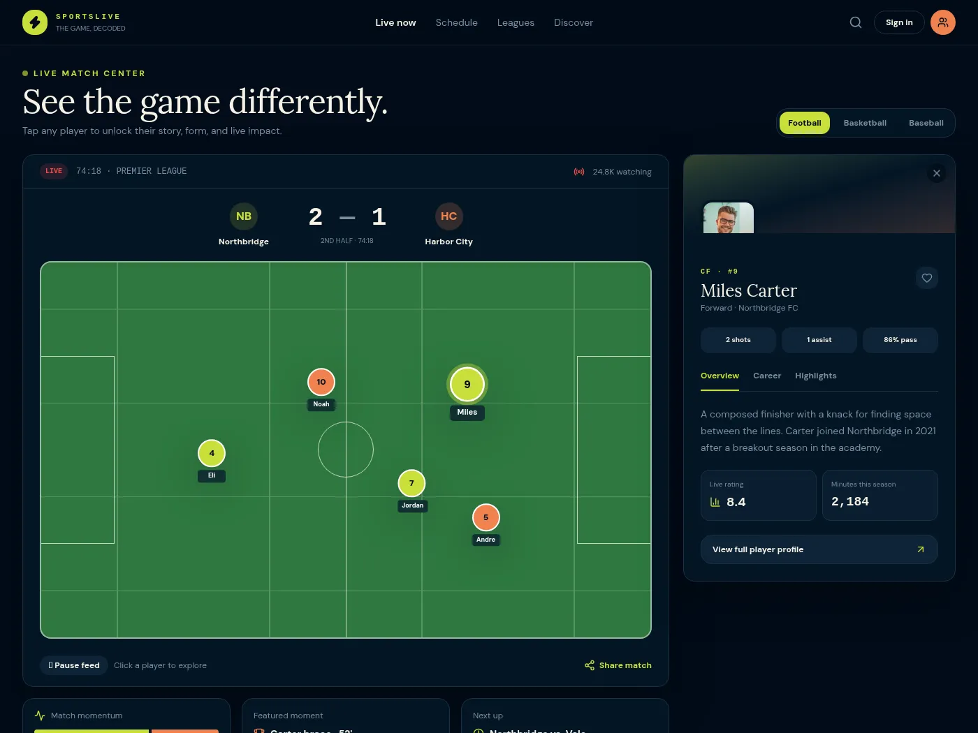 SportsLive Interactive Hub