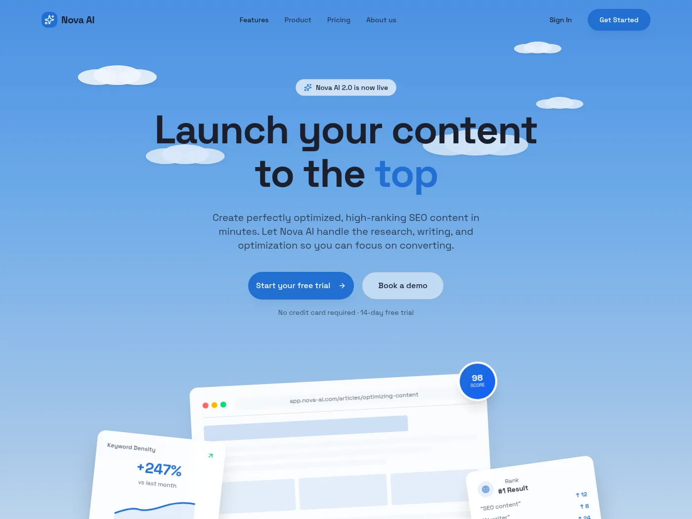 Nova AI Landing Page