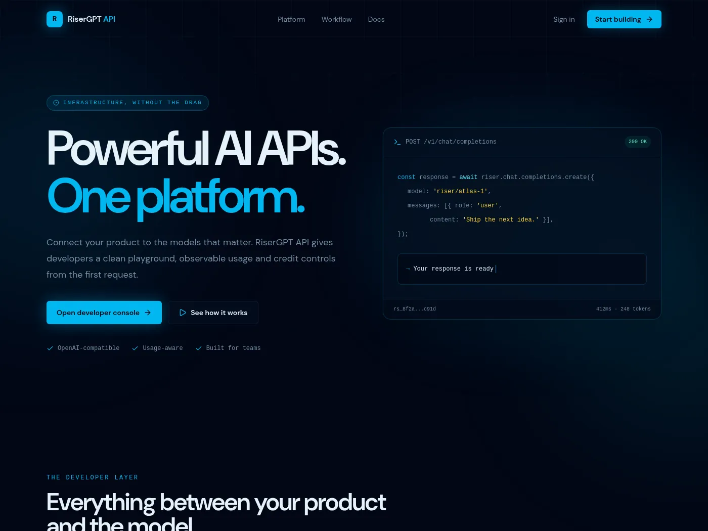 RiserGPT API Platform