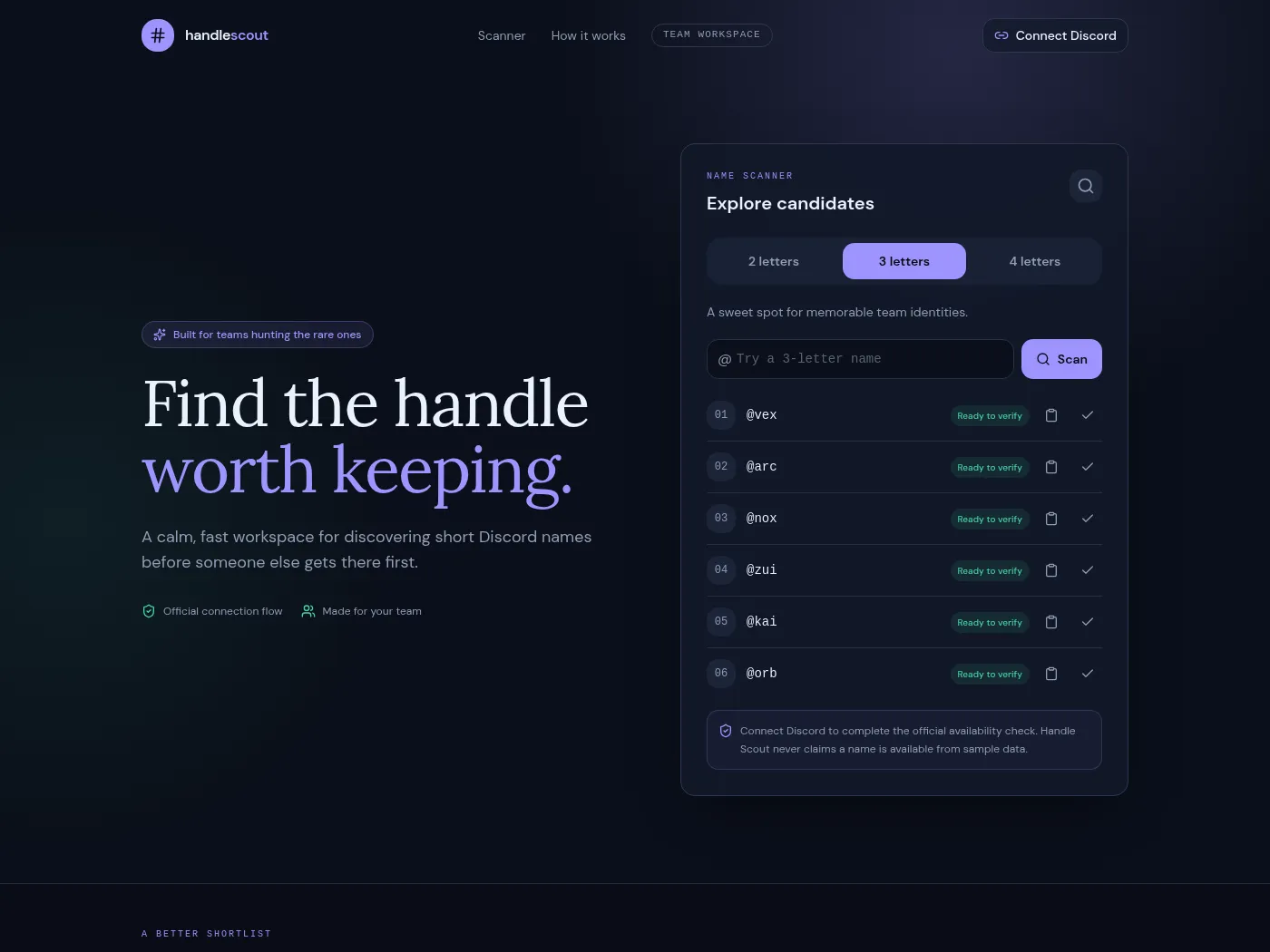 Discord Handle Checker