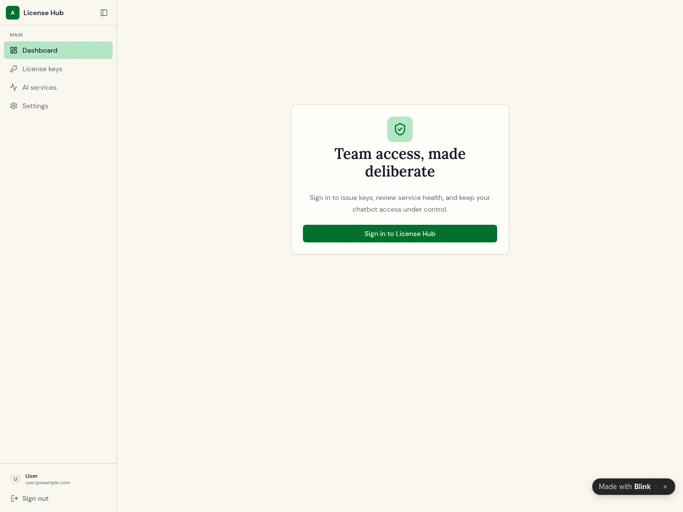Chatbot License Key Hub