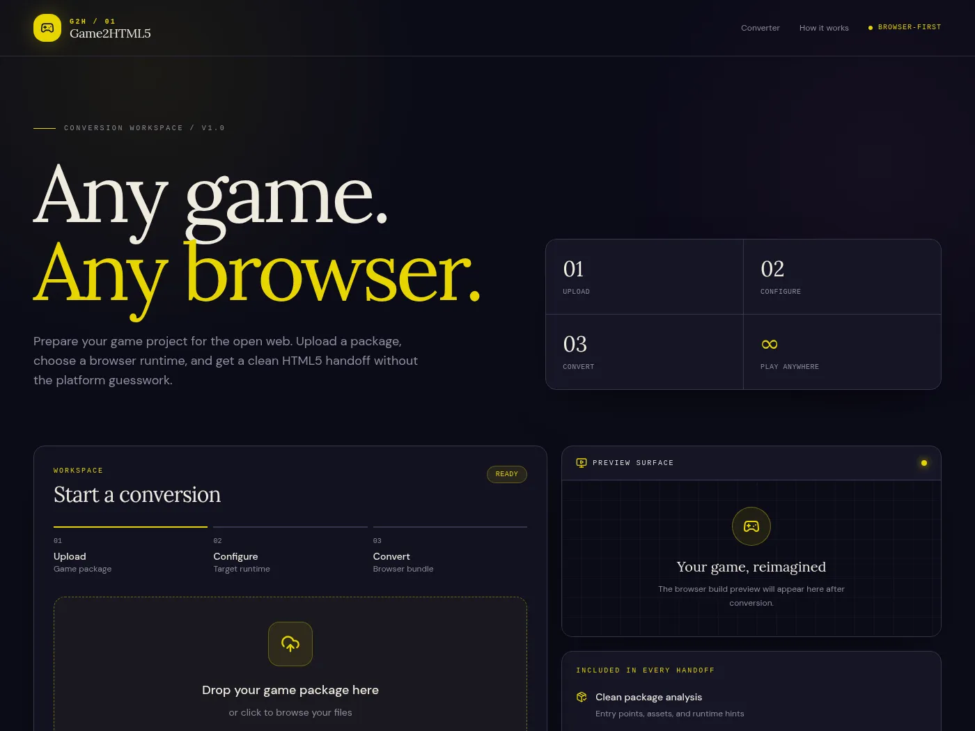 Game2HTML5 Converter