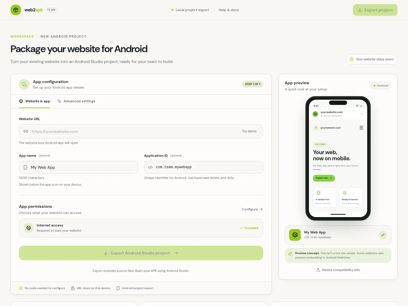 Web2APK Converter