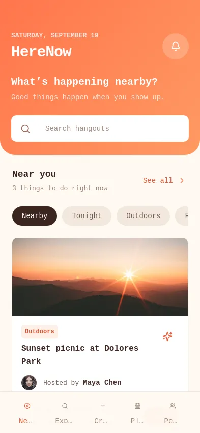 HereNow Hangouts