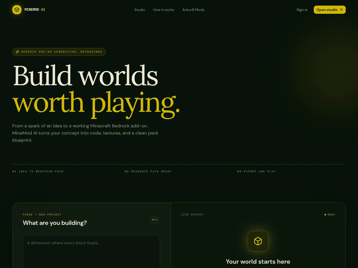 MineMod AI Studio