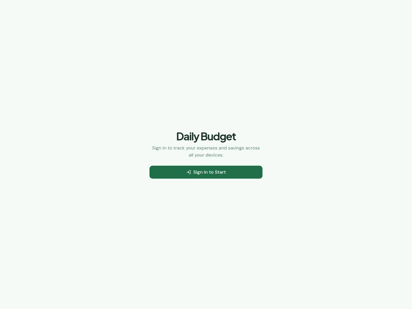 Daily Budget Tracker