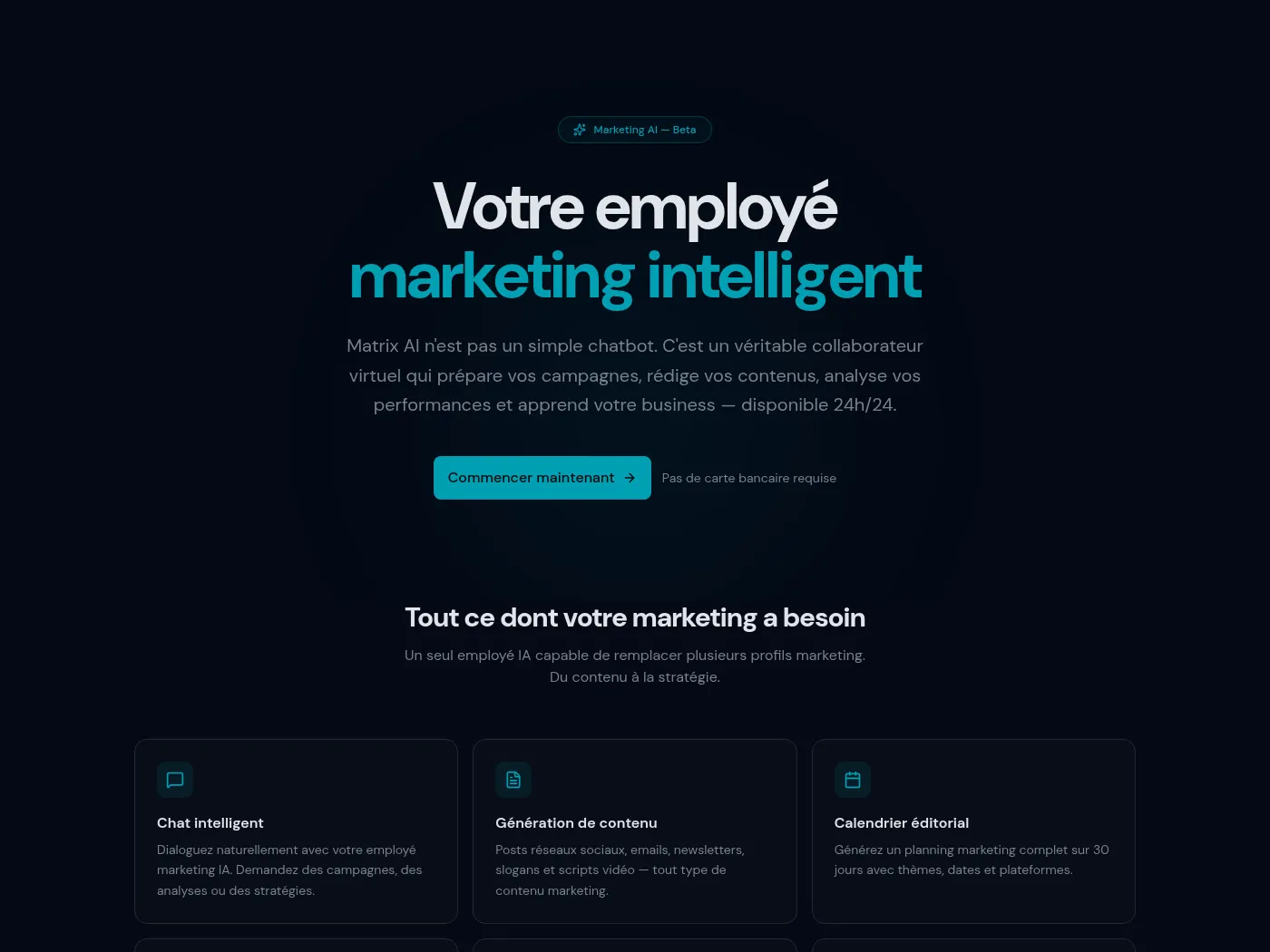 Matrix AI Marketing Employee