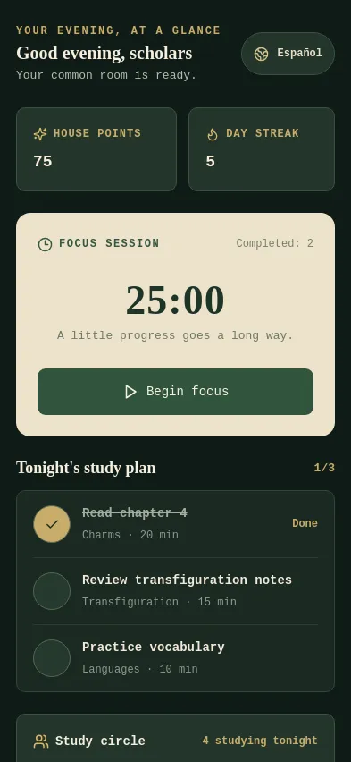 Hogwarts Study Companion